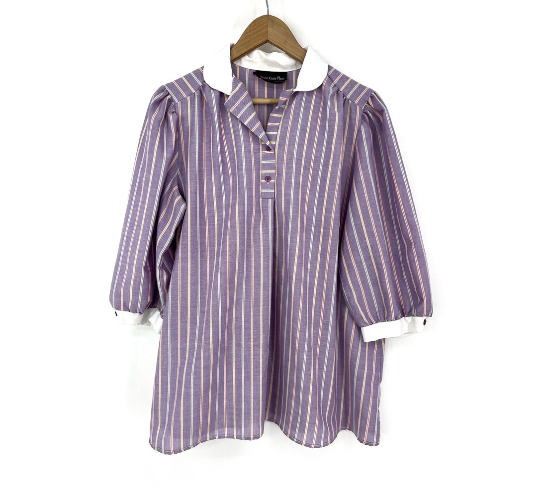 Vintage 80s Maternity Top 1980s Shirt Striped - Etsy