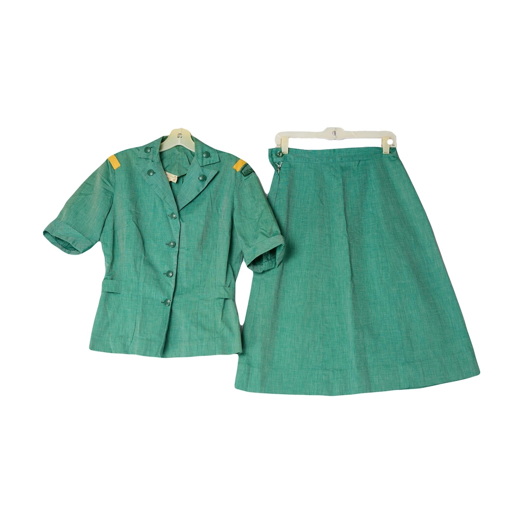 Vintage 1940s Girl Scout Leader Uniform Blouse Skirt Matching Set - Etsy