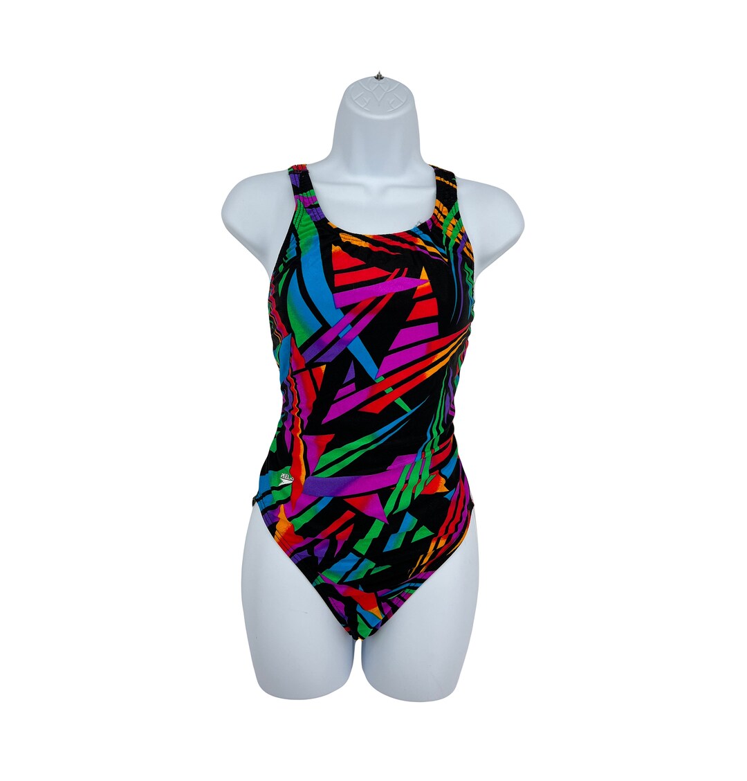 Vintage Speedo One Piece Bathing Suit Swimsuit 90s 1990s Multicolor - Etsy