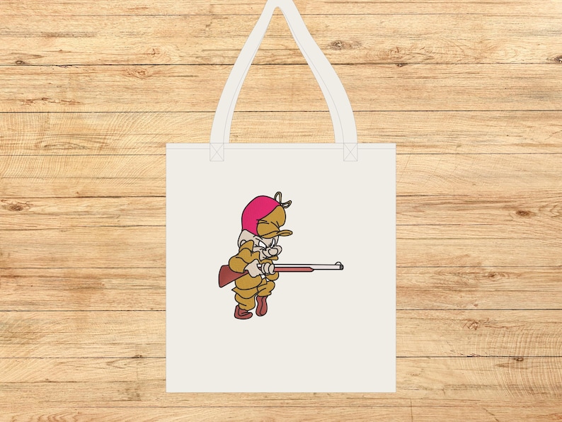 Cartoon Elmer Fudd Angry Embroidery Design - Hunting Embroidery Pattern ...