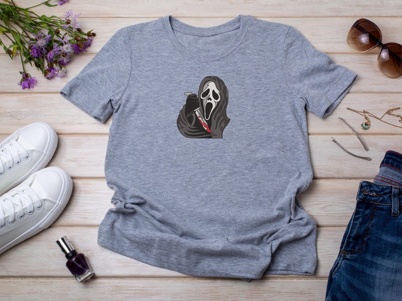 Horror Ghost Face Embroidery Design - Scream Killer Mask Machine ...
