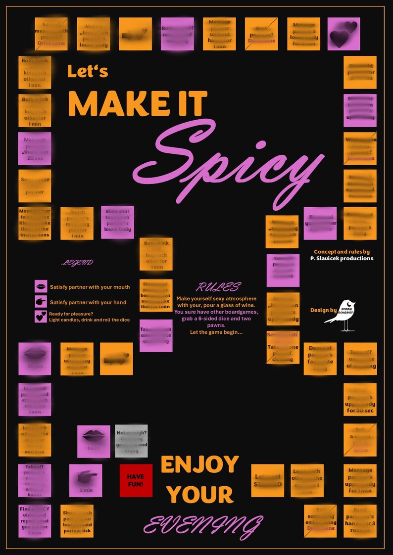 Spicy Valentine's Game for Couples – Printable Romantic Board Game (PDF ...