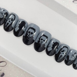 Horror Movie Nails, Jason, Freddy, Michael, GF, Pinhead Silhouettes ...