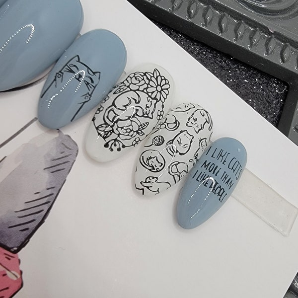 Cat Nails - Etsy