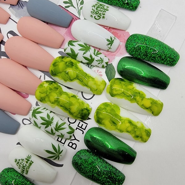 Weed Nail Glitter - Etsy