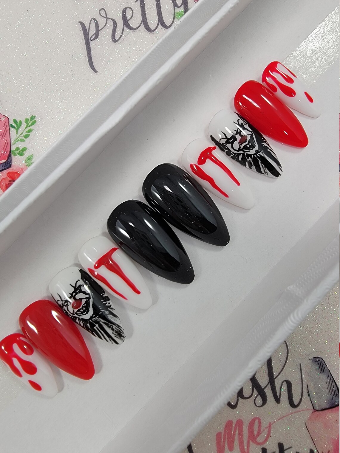 Horror Movie Nails It Horror Clown Angry Clown | Etsy