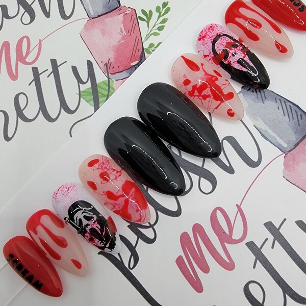 Horror Movie Fake Nails - Etsy