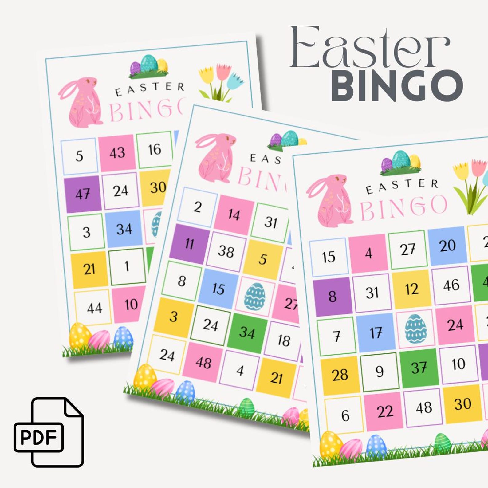Easter Bingo Game | Printable Digital Download | Fun Family Activity ...