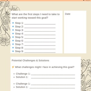 SMART Goal Setting Worksheet | Goal Planner | Productivity Tracker ...