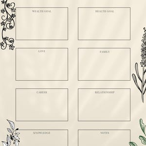 Minimalist Vision Board Poster | Clean and Simple Goal-setting Template ...
