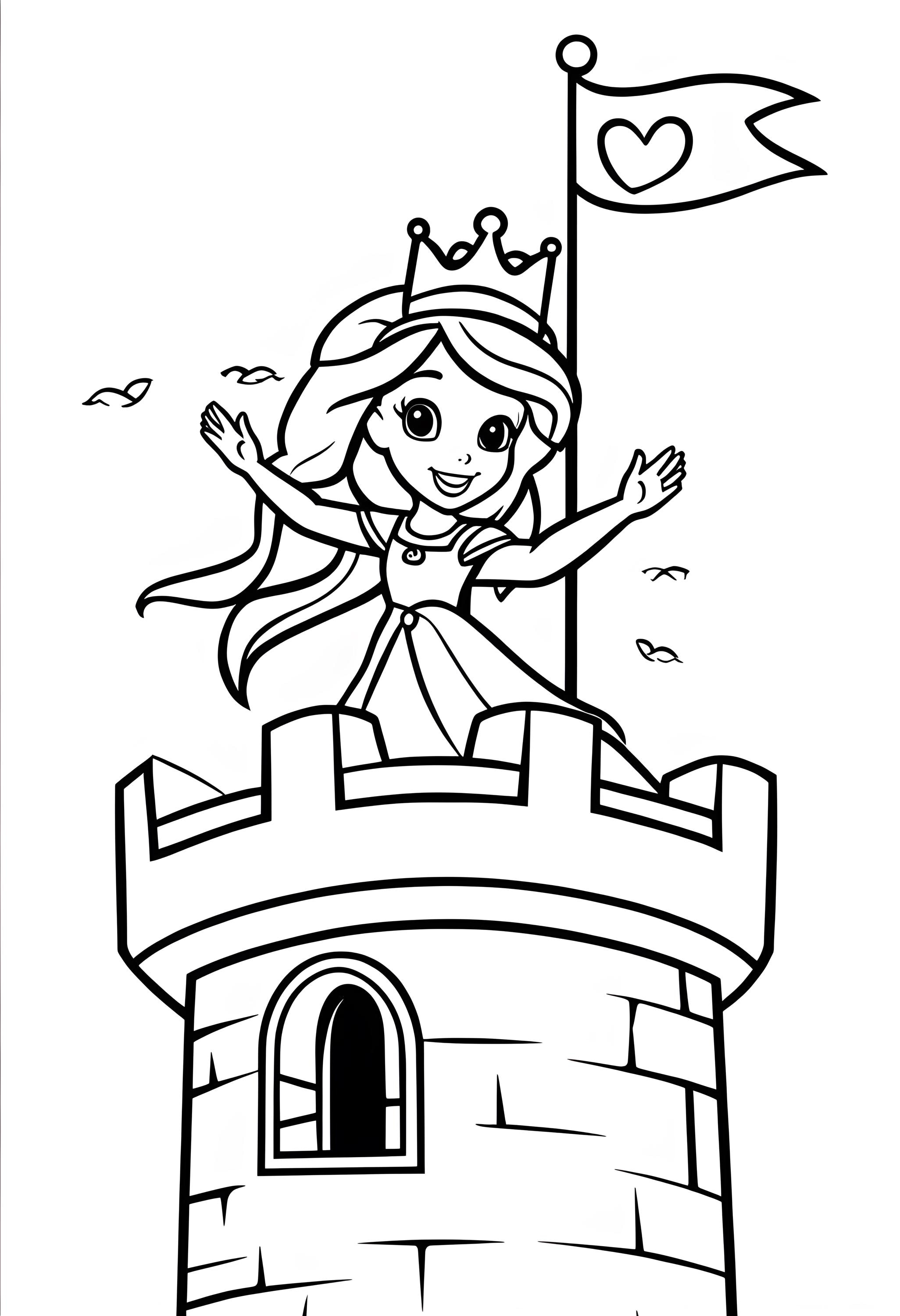 Princess Coloring Pages – 5 Printable Princess Illustrations | Digital ...