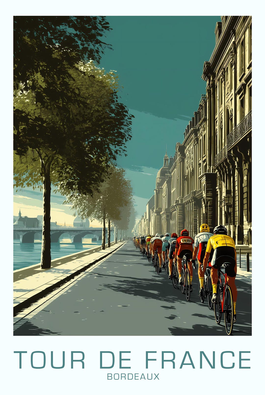 Bordeaux Poster (set of 3), Cycling Poster, Tour De France Poster ...