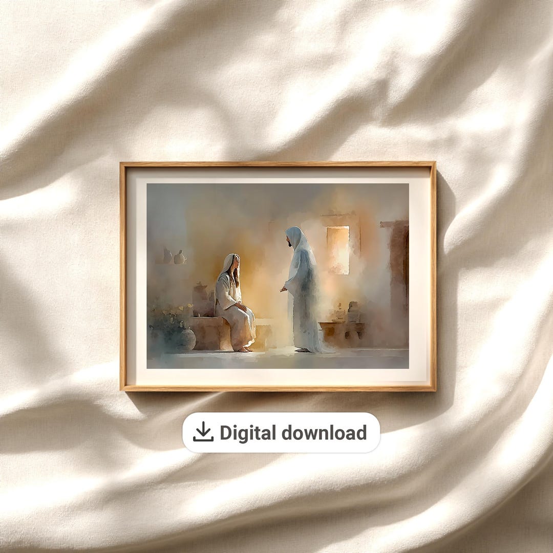Virgin Mary and Angel Gabriel Print – Holy Spirit Inspired Nazareth ...