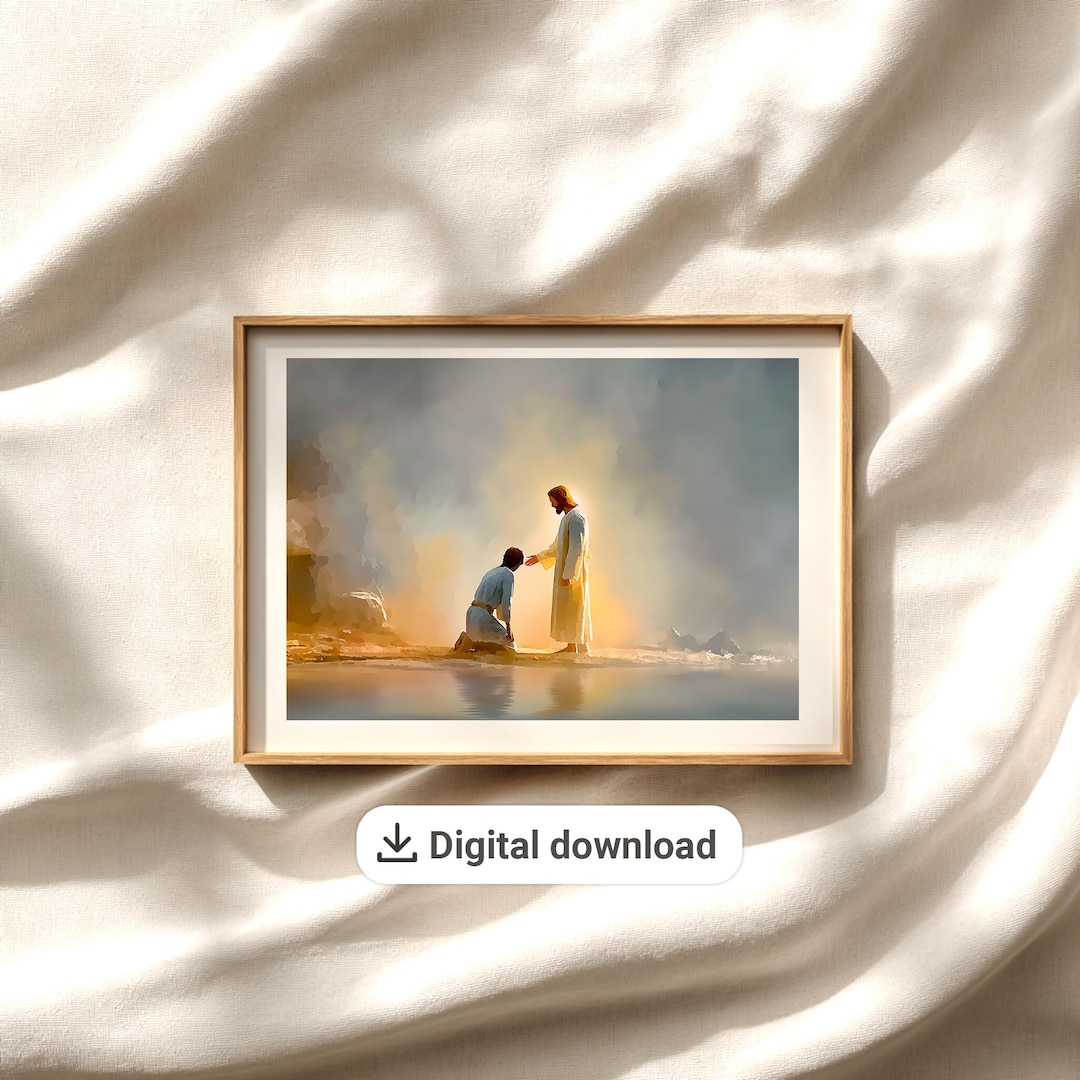 Christian Wall Art – Jesus Casting Out Demons Print – Healing of the ...