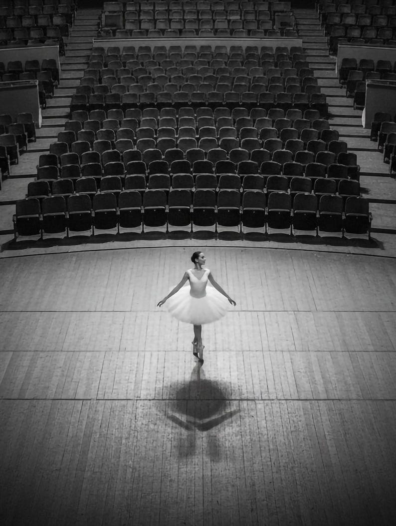 Black Swan Ballet Poster – Elegant Ballerina Art Print (digital ...