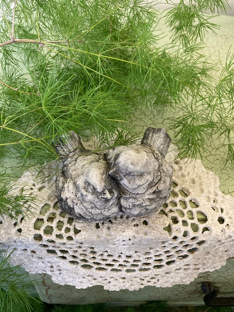 Concrete Cement Love Bird Garden Statue Valentine Wedding - Etsy