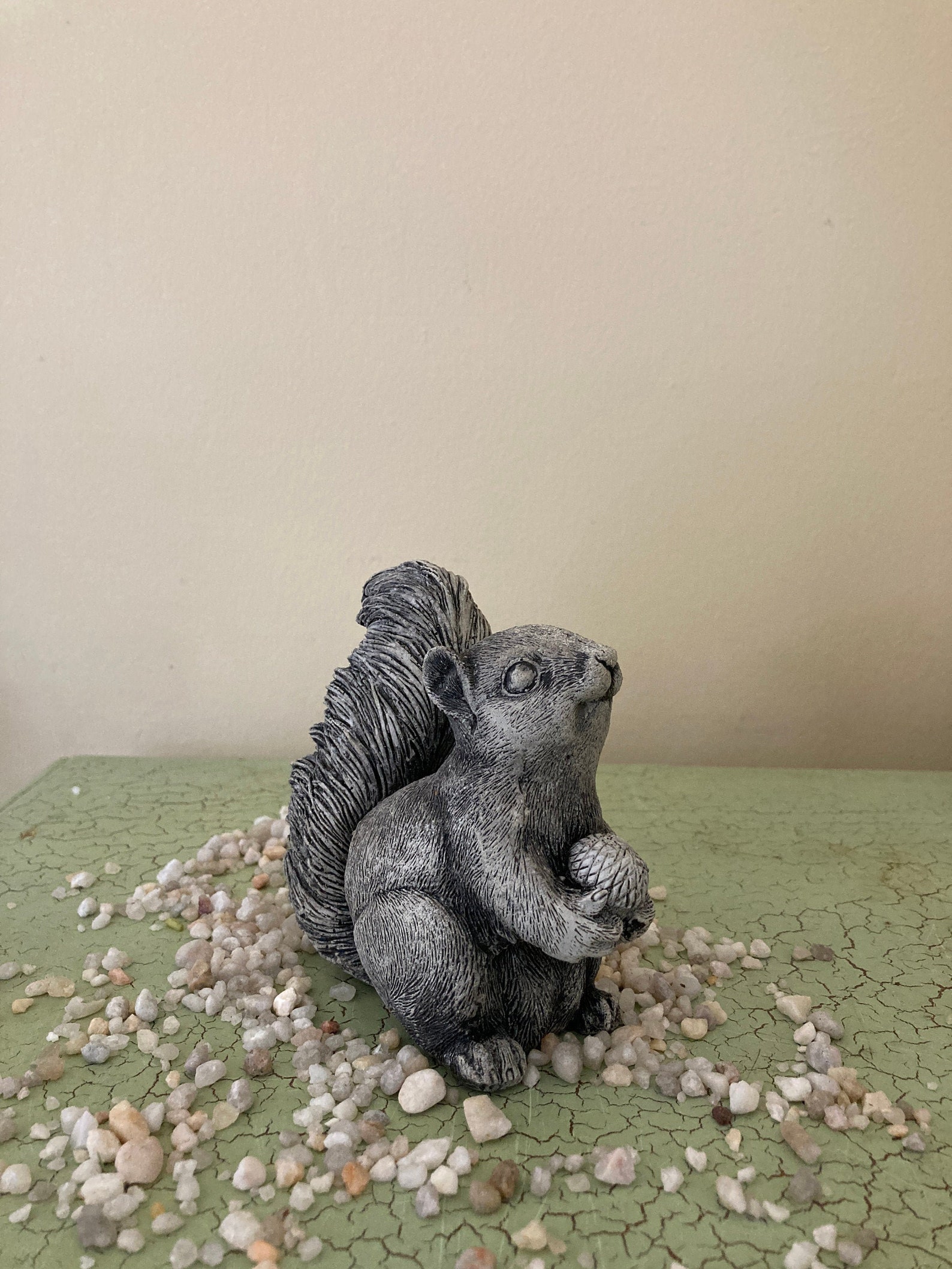 Concrete Cement Squirrel Acorn Garden Statue | Woodland Planter Pot ...