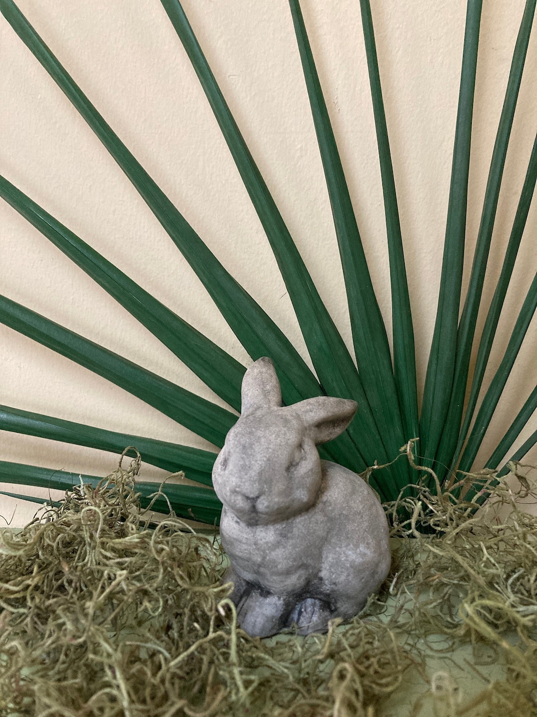 Bunny Rabbit Garden Statue | Handmade Concrete Cement Simple Bunny ...