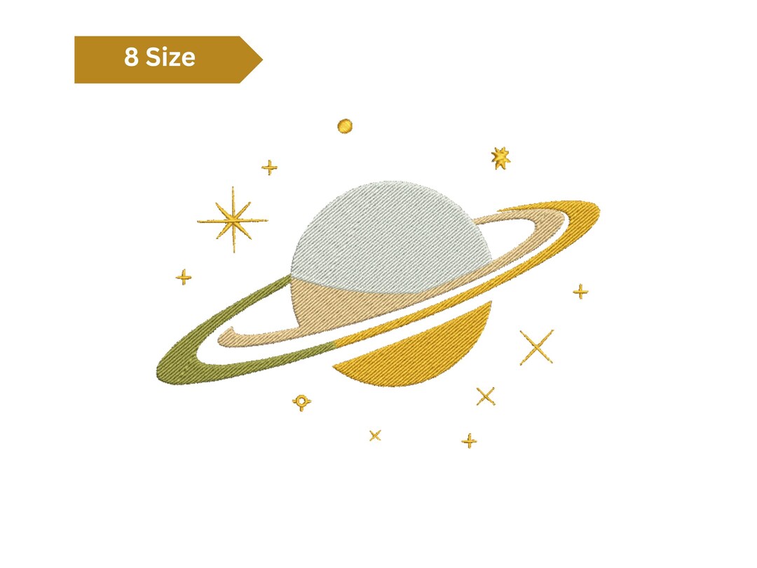 Saturn Planet Embroidery Design: Space Art (digital Download, Multiple ...