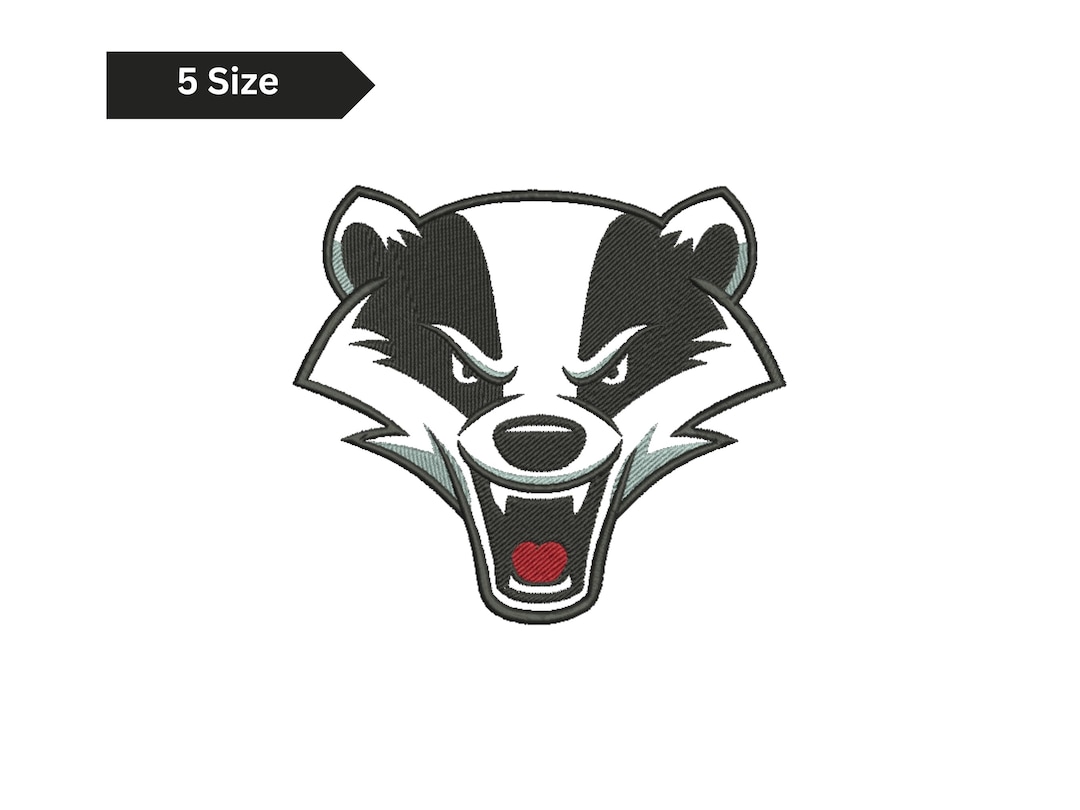 Angry Badger Embroidery Design: Wild Animal Art (digital Download) - Etsy