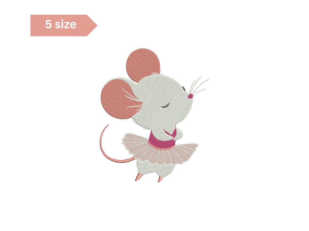 Ballet Mouse Embroidery Design, Machine Embroidery Design, Embroidery ...