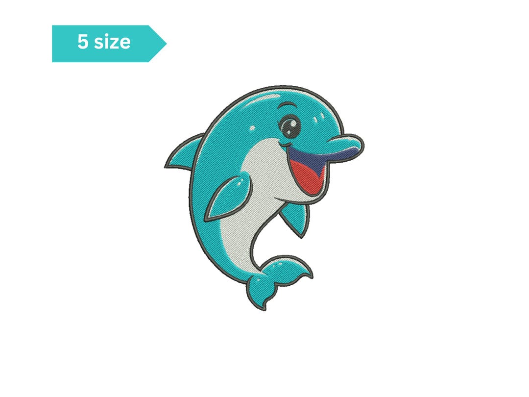Dolphin Embroidery Design, Machine Embroidery Pattern (digital Download ...