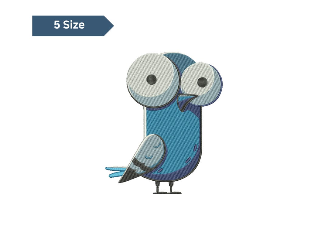 Funny Pigeon Machine Embroidery Design: Animal Embroidery Art (digital ...