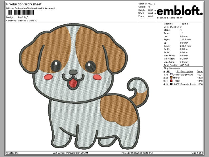 Puppy Machine Embroidery Design, Dog Embroidery Art (digital Download ...