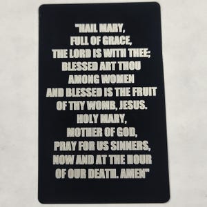Prayer Card- Hail Mary Prayer 1 - Etsy
