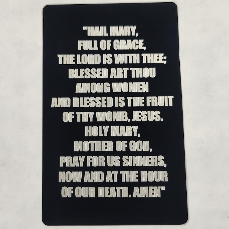Prayer Card- Hail Mary Prayer 1 - Etsy