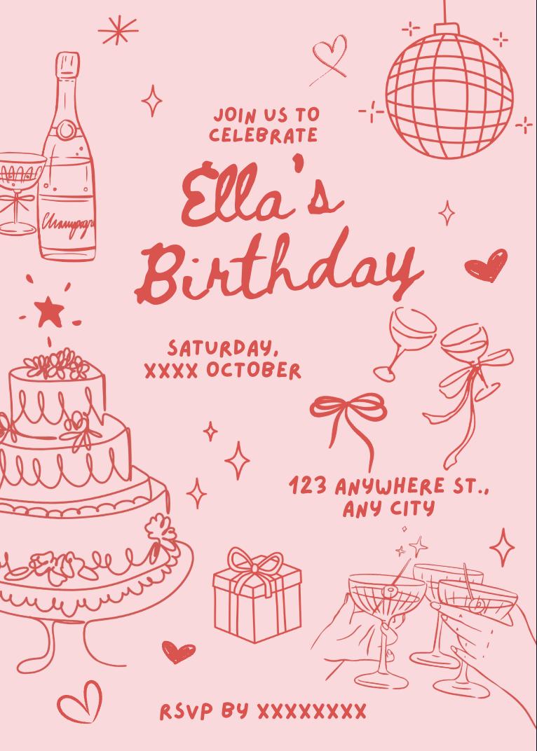 Editable Birthday Invitation | Canva Template - Etsy