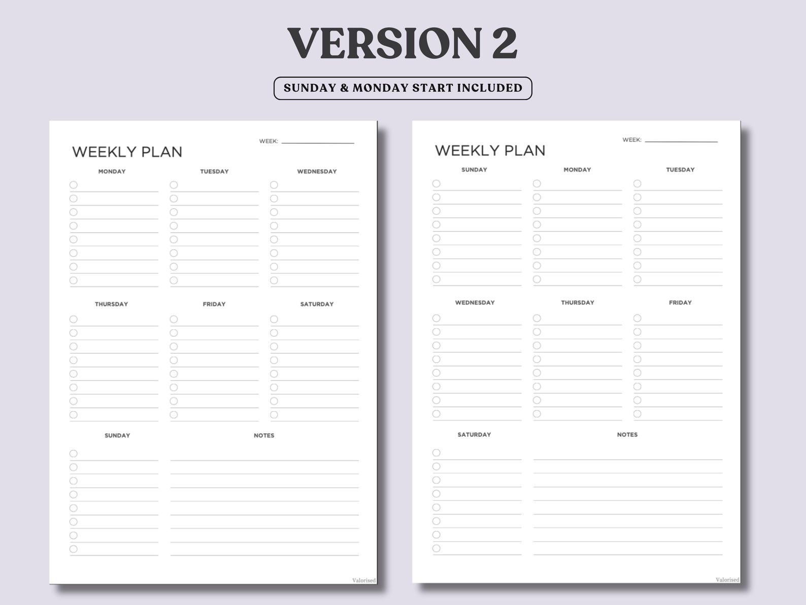 Weekly To-do List Printable, Weekly Task List Template, Minimalist ...