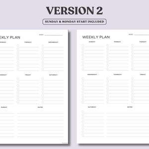 Weekly To-do List Printable, Weekly Task List Template, Minimalist ...