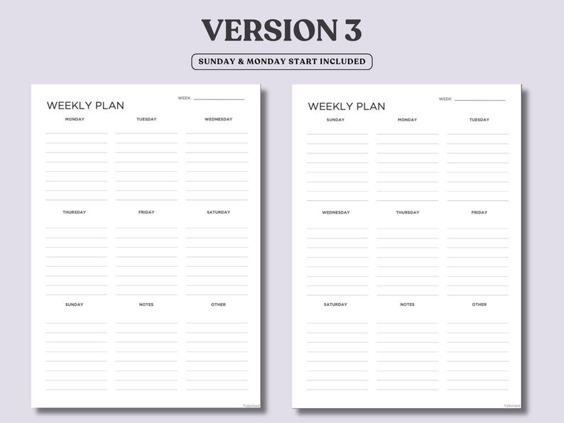 Weekly To-do List Printable, Weekly Task List Template, Minimalist ...