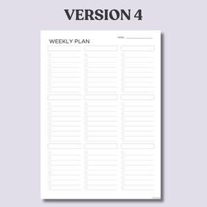 Weekly To-do List Printable, Weekly Task List Template, Minimalist ...