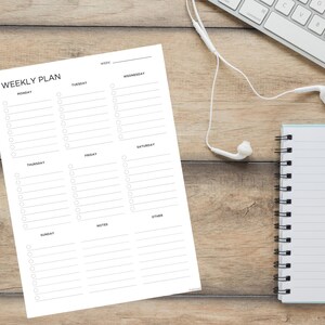 Weekly To-do List Printable, Weekly Task List Template, Minimalist ...