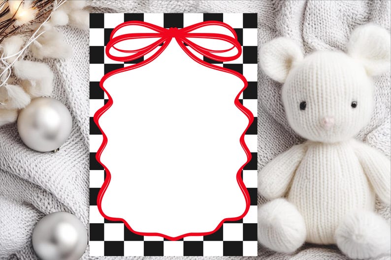 Wavy Striped Frame PNG Bundle, Hand-drawn Borders, Coquette Bow Ribbon ...