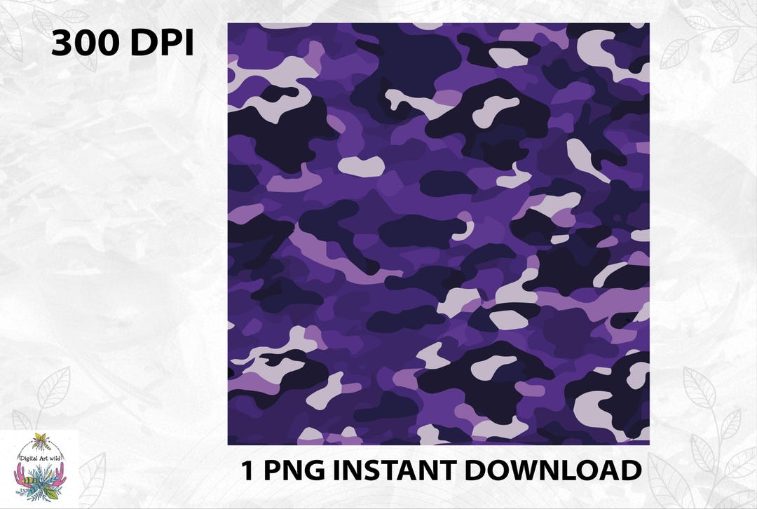 Purple Military Camo Seamless Background Pattern - Vibrant Purple ...