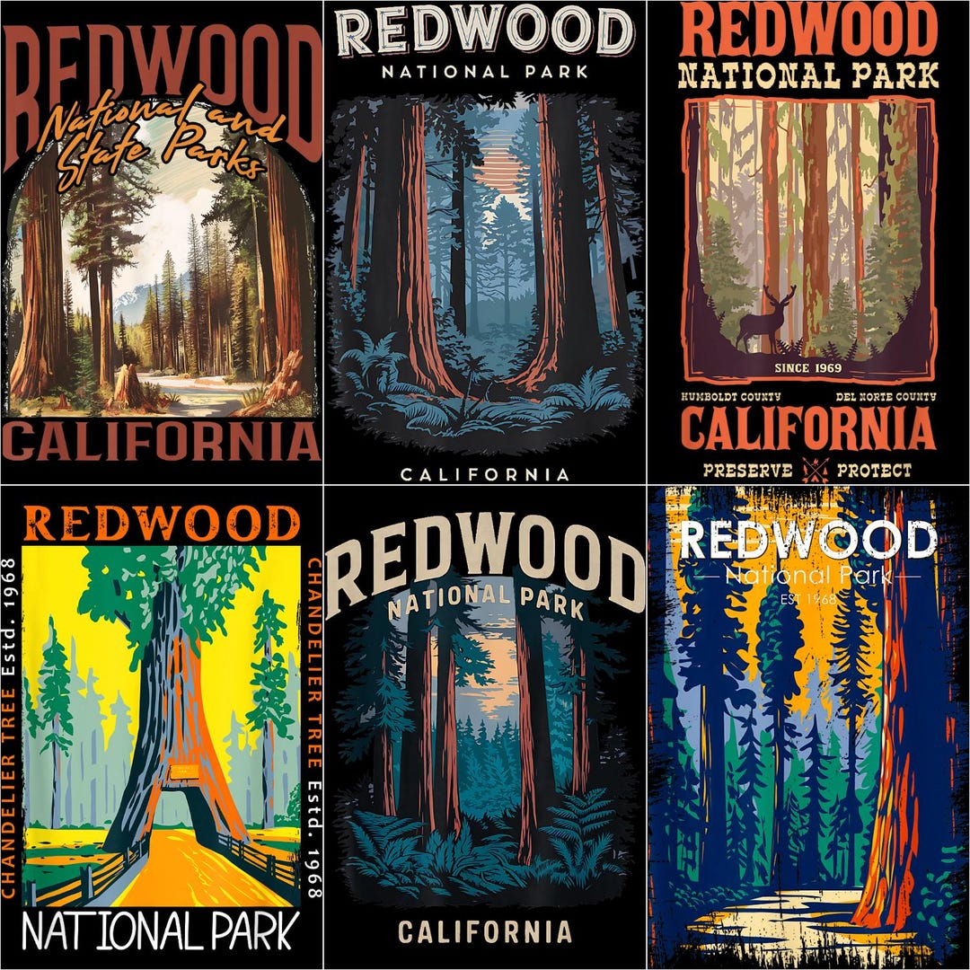 REDWOOD National Park Embroidery Machine Design USA National Park ...