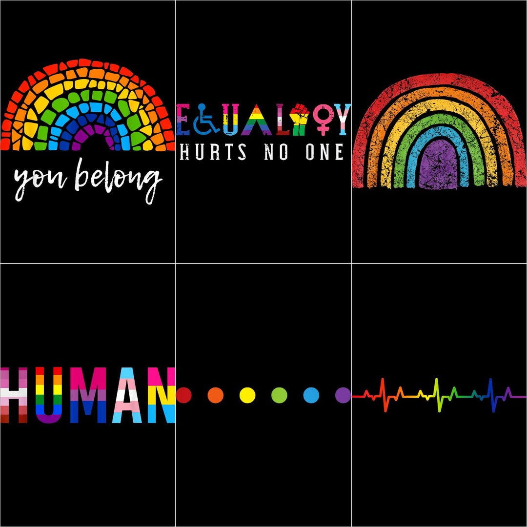 Pride Png Png Bundle, LGBT Png Bundle, Pride Png, Rainbow Png, Gay ...