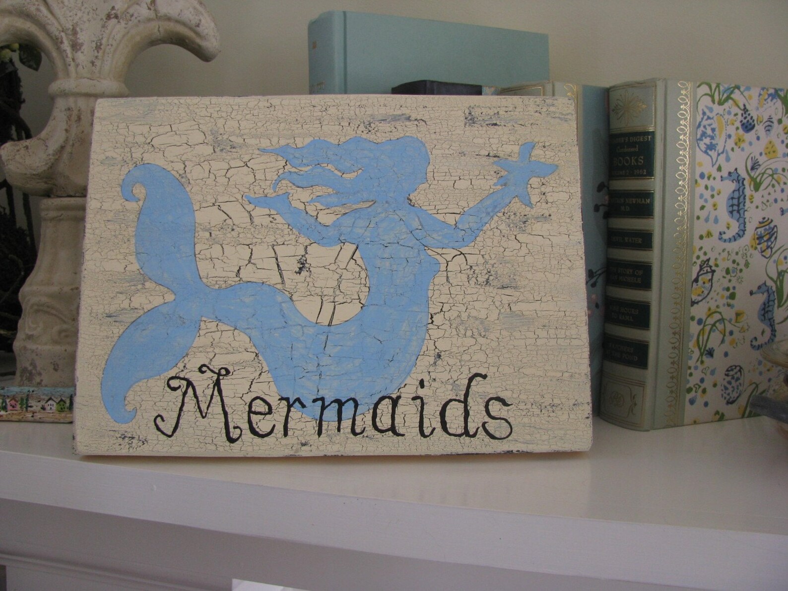 Mermaids Blue Coastal Signroom Decorbeach Theme - Etsy