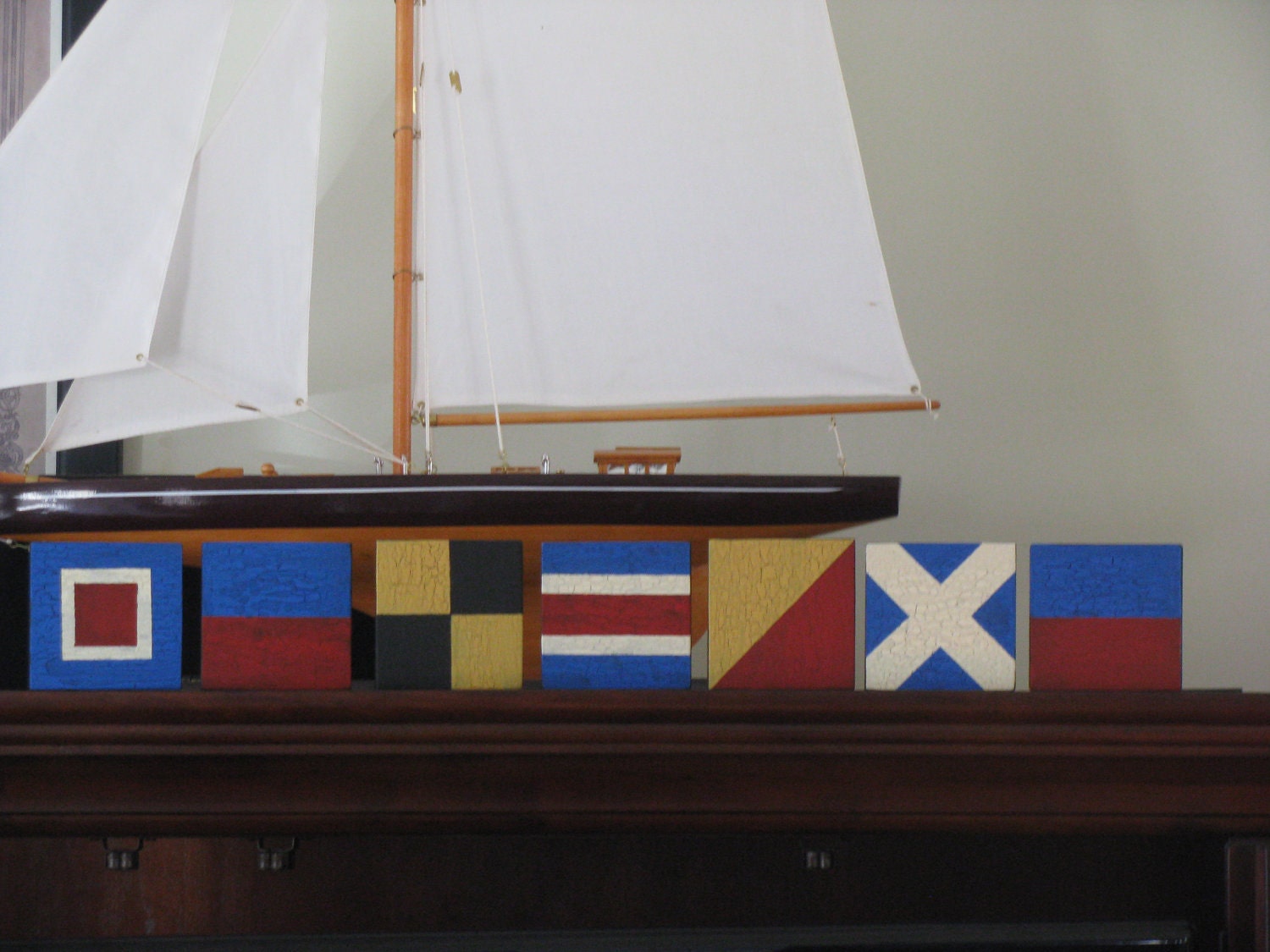 6 Small Nautical Signal Flag Signs Initials Monogram - Etsy