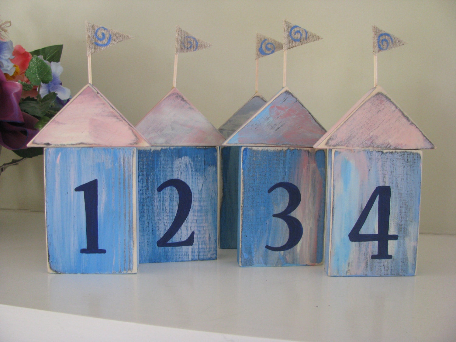 Nautical Tropical Beach Cottages Table Numbers/ Made to Order - Etsy