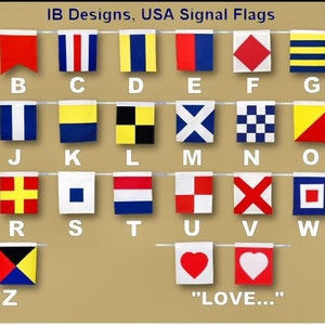 Three Nautical Signal Flag Signs---letter Initials -weddings--beach ...