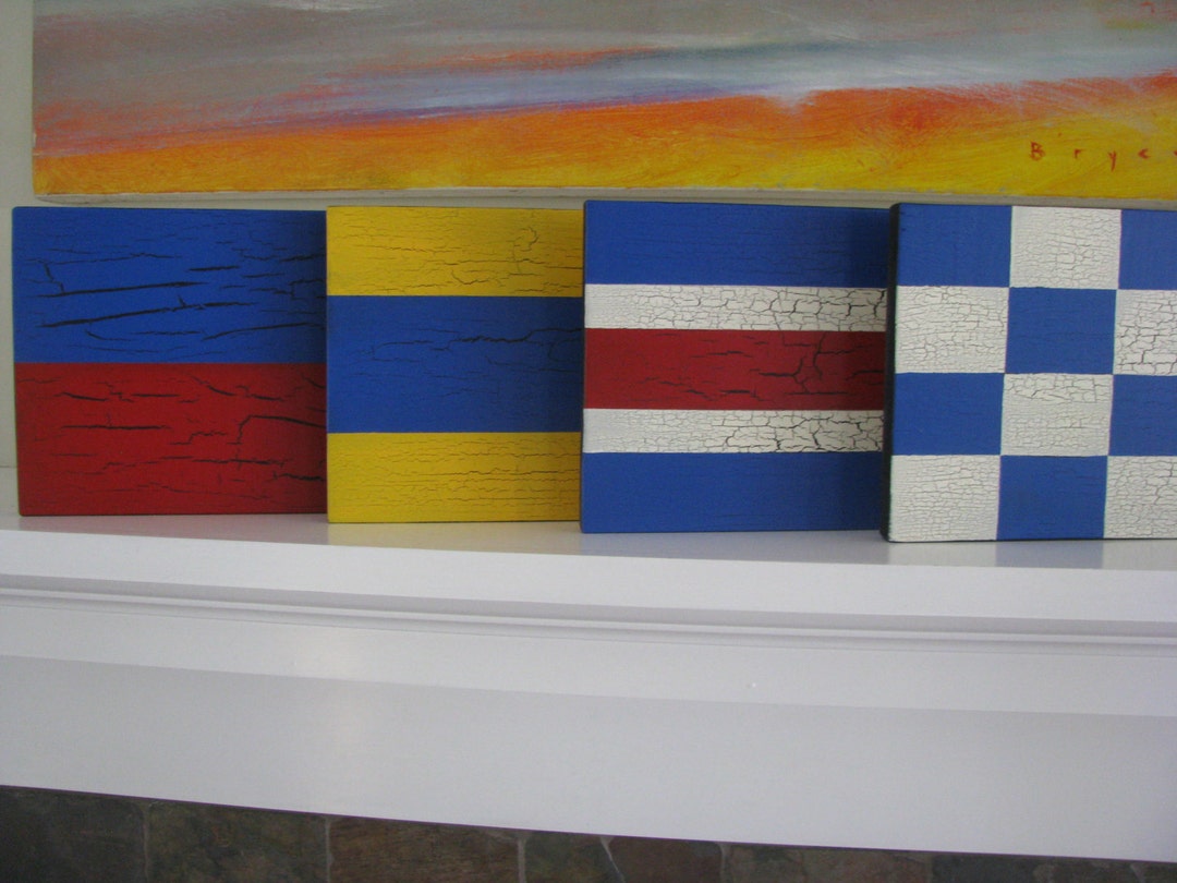 One Nautical Signal Flag Sign---weddings--birthdays---room Decor - Etsy