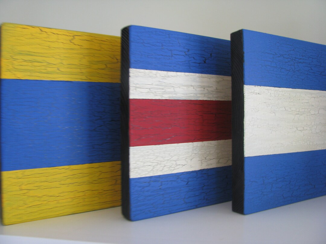 Three----nautical Signal Flag Signs---letter Initials -weddings ...