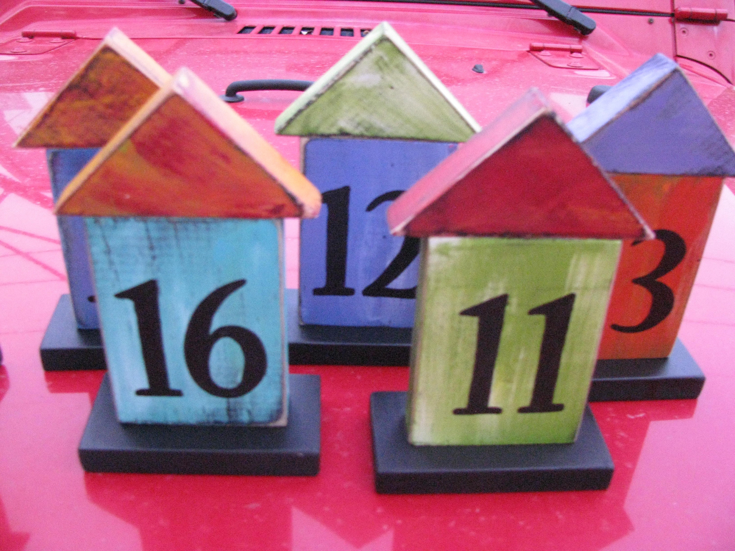 5 Beach Cottages Any Color /table Numbers / 5 Nautical | Etsy