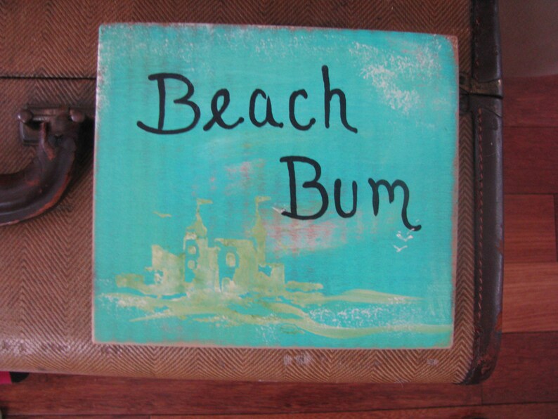 Beach Bum Handpainted Sign - Etsy