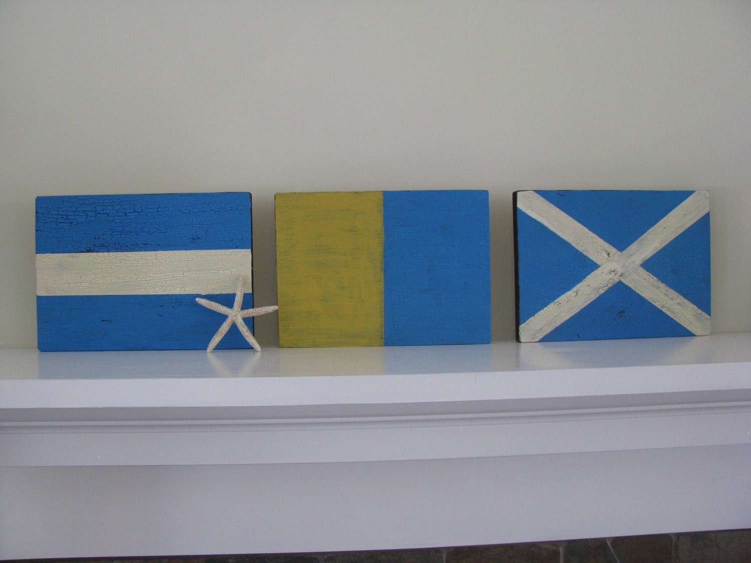 FOUR Nautical Signal Flag Signs-letter Initials - Etsy