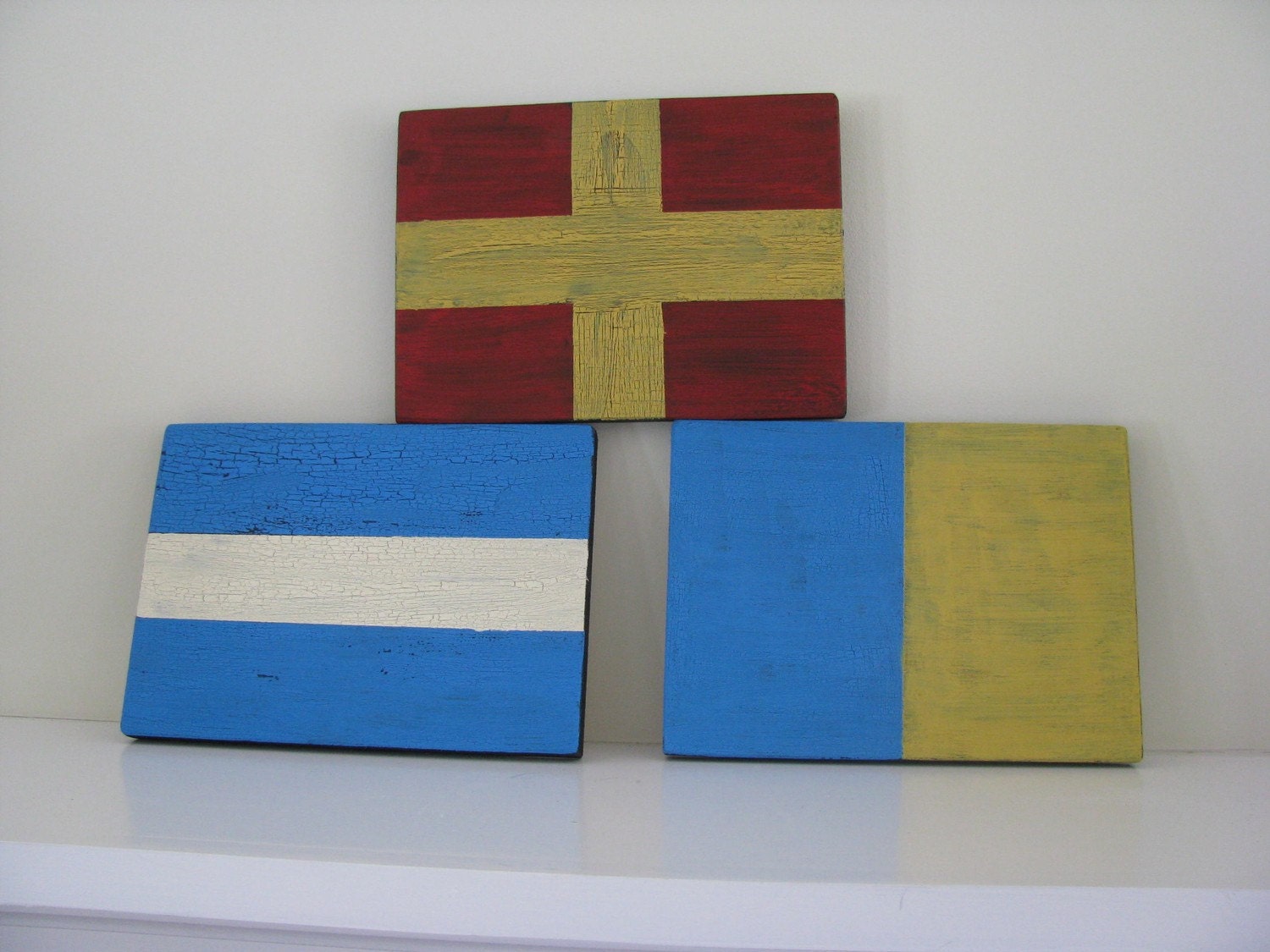 FOUR Nautical Signal Flag Signs-letter Initials - Etsy